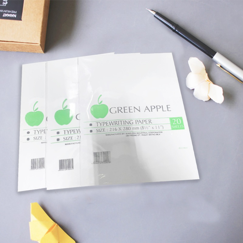 Green Apple Bondpaper/Typewriting paper | Shopee Philippines