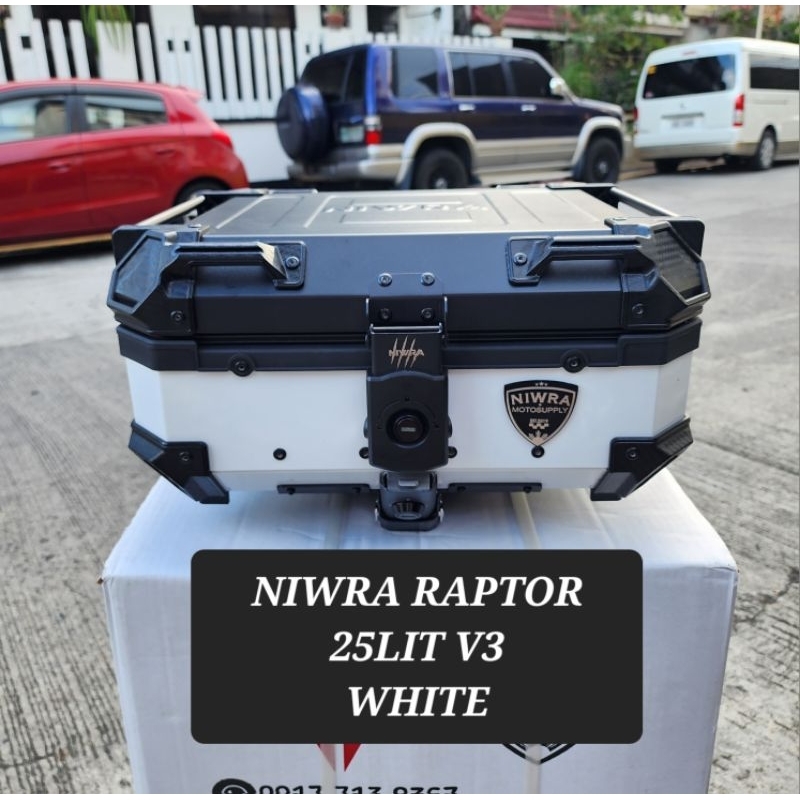 niwra f2 moto 25 liters alloy topbox | Shopee Philippines