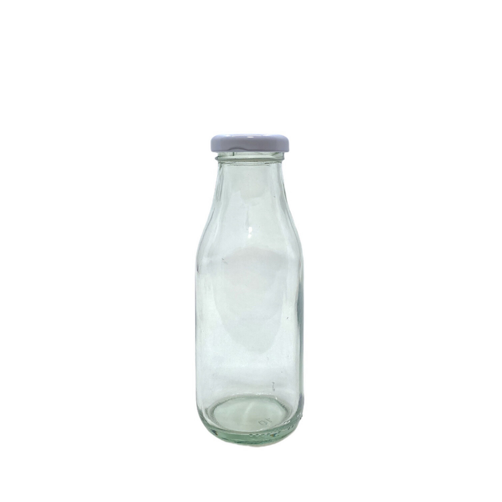 250ml Glass Clear Beverage Bottle with Metal Lug cap | Shopee Philippines
