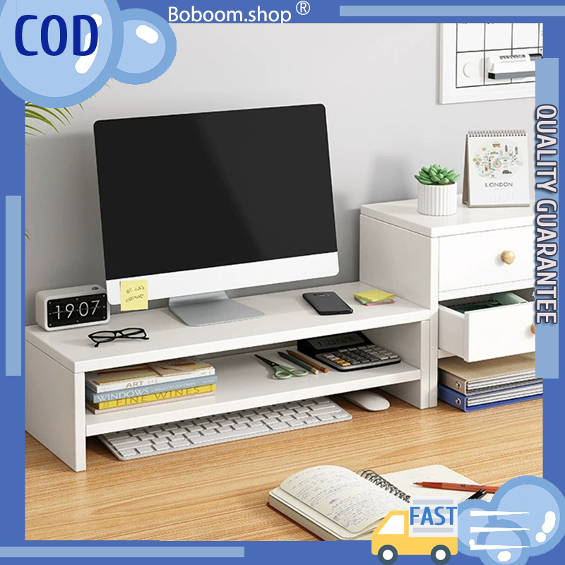♬COD♬ 1/2 Layer Computer Monitor Holder Stand Office Desk Organizer ...