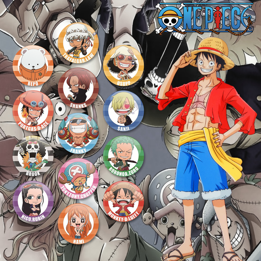 One Piece Anime Button Pins / Badge | Shopee Philippines