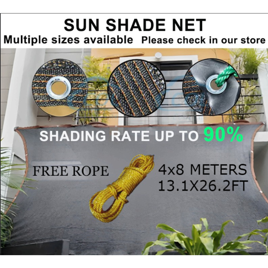 4x8 Meters Sun Shade Net For Plant Garden Shade Anti-UV Outdoor Garden ...