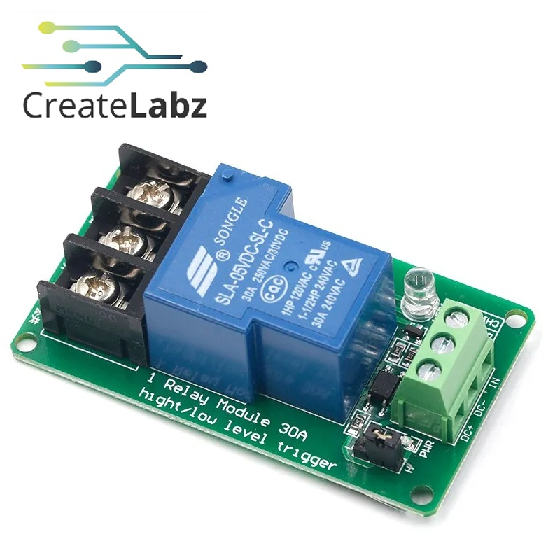 Relay Module 1-channel, 5V/30A High/Low Level Trigger with Optocoupler Isolation | Shopee ...