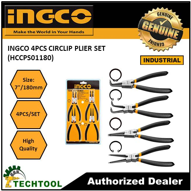INGCO 4PCS CIRCLIP PLIER SET (HCCPS01180) | Shopee Philippines