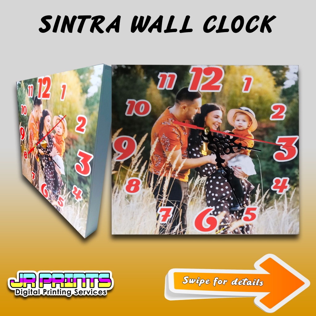 PERSONALIZED CLOCK SINTRA WALL DECOR [HANG or TABLE TOP] 3mm 8"x8 ...