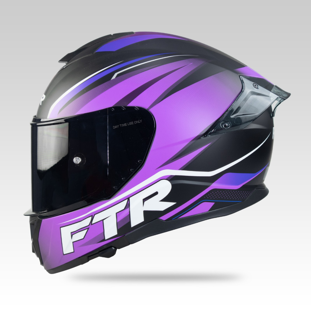 FTR Helmets XR2 Pro - Airborne Matte Purple Full Face Dual Visor Helmet ...