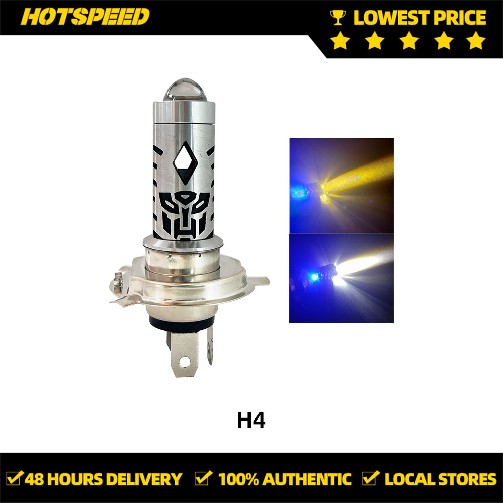 HOTSPEED MDL Killer Headlight Bulb Led Lights for Motorcycle T19 P15D With Blue Parklight ...