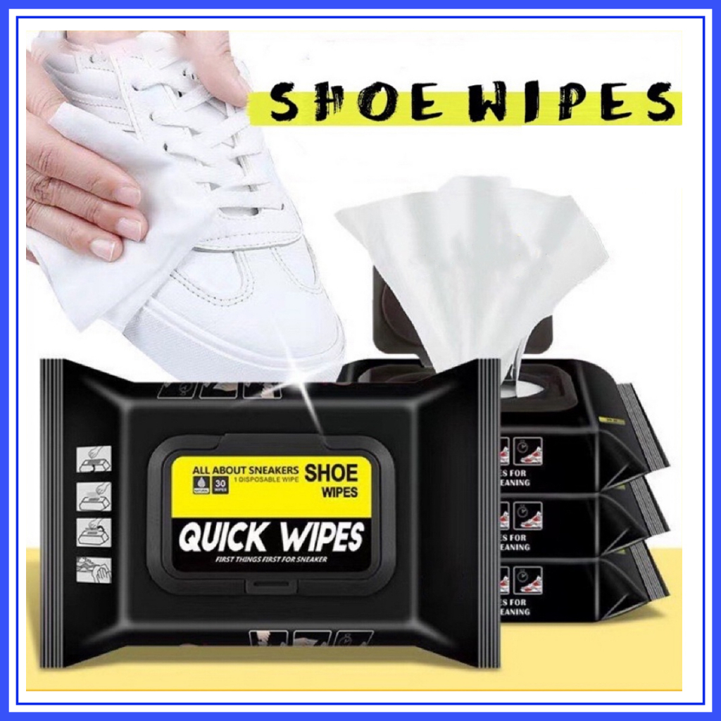 30pc Shoe Wipes Shoe Cleaner Disposable Wet Wipes Leather Shoes Sandals ...