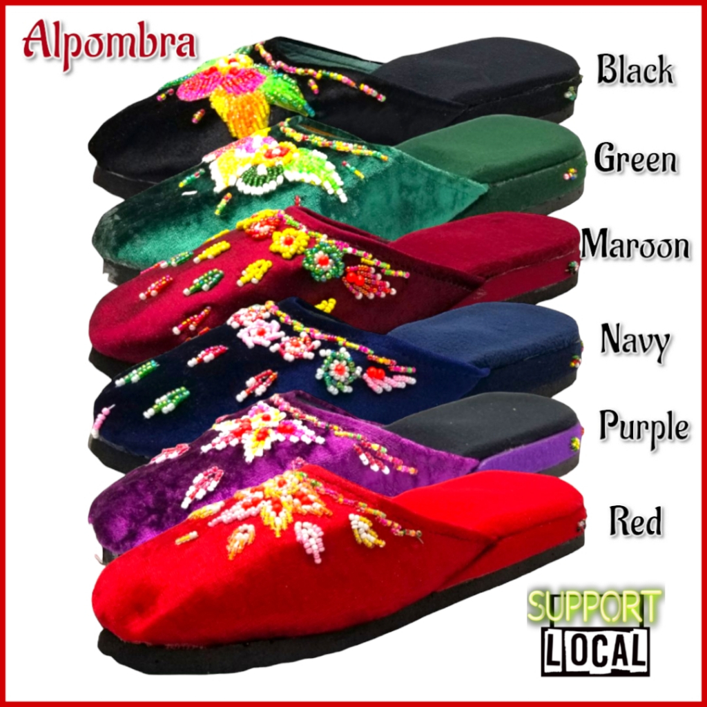 Alpombra Ladies 'Close-Toe' Light-Weight insoles native beaded rubber ...