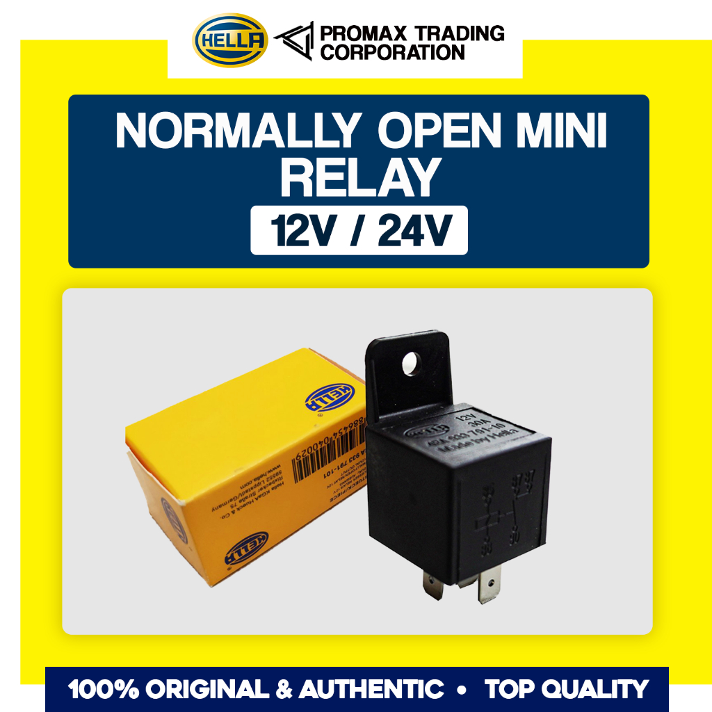 HELLA Normally Open Mini Relay 5 Pin (12V / 24V) | Shopee Philippines