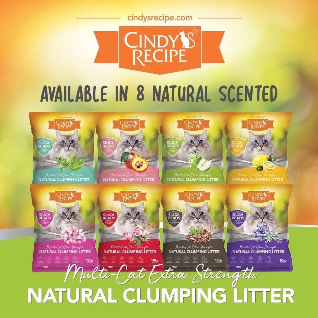 Cindy Recipe Natural Clumping Bentonite Sand 10L Cat Litter Sand DR Pet ...