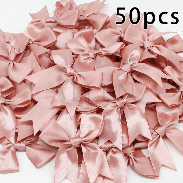 (50pcs/pack) 1'' Satin Ribbon Handmade 8.5cm Wide Swallowtail Bowknot ...