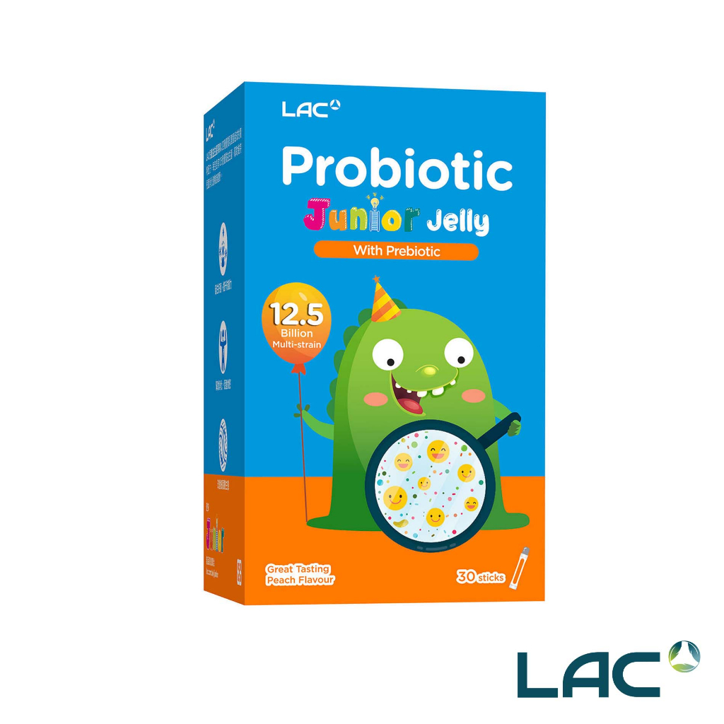 LAC Probiotics Junior Jelly with Prebiotic 15g x 30 Sticks (Consume ...