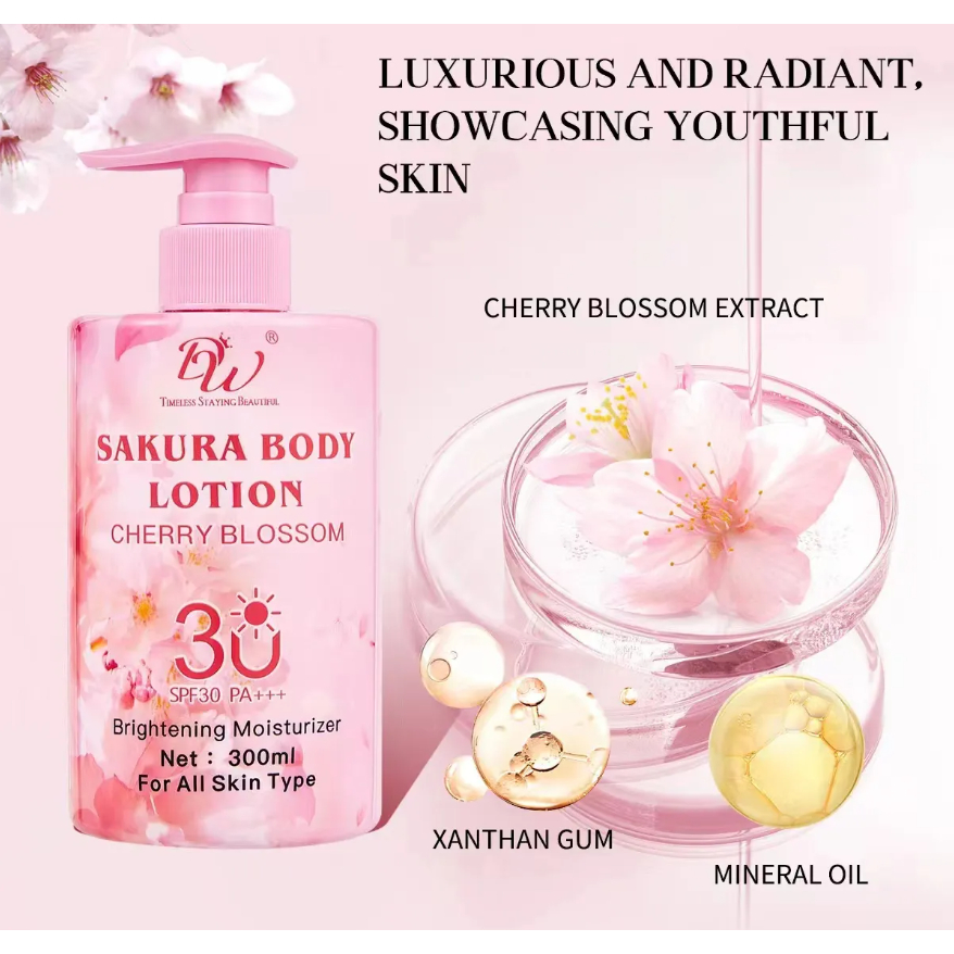 DW Sakura Body Sun Protect Brightening Moisturizer Lotion 300ml ...