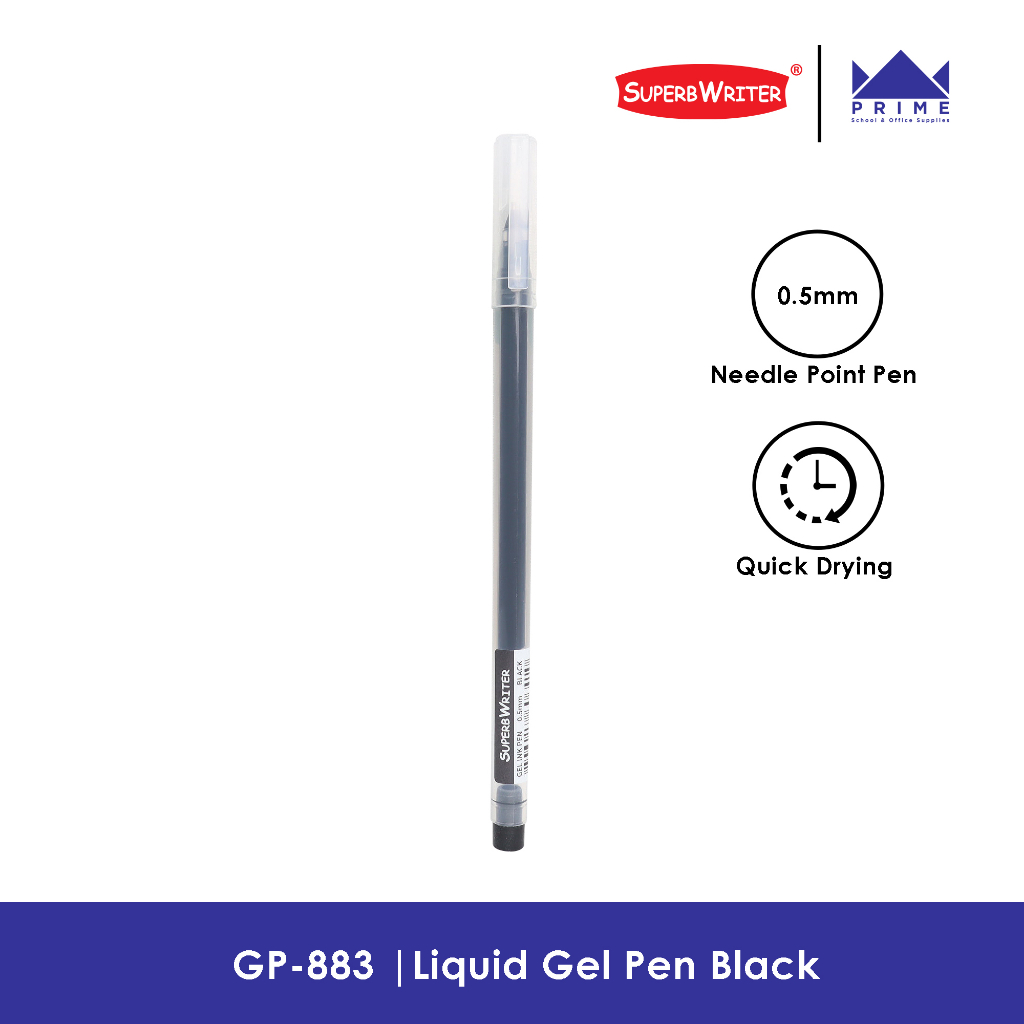 Superb Writer GP-883 Gel Pen Black [1168883] 1 pc. | Shopee Philippines
