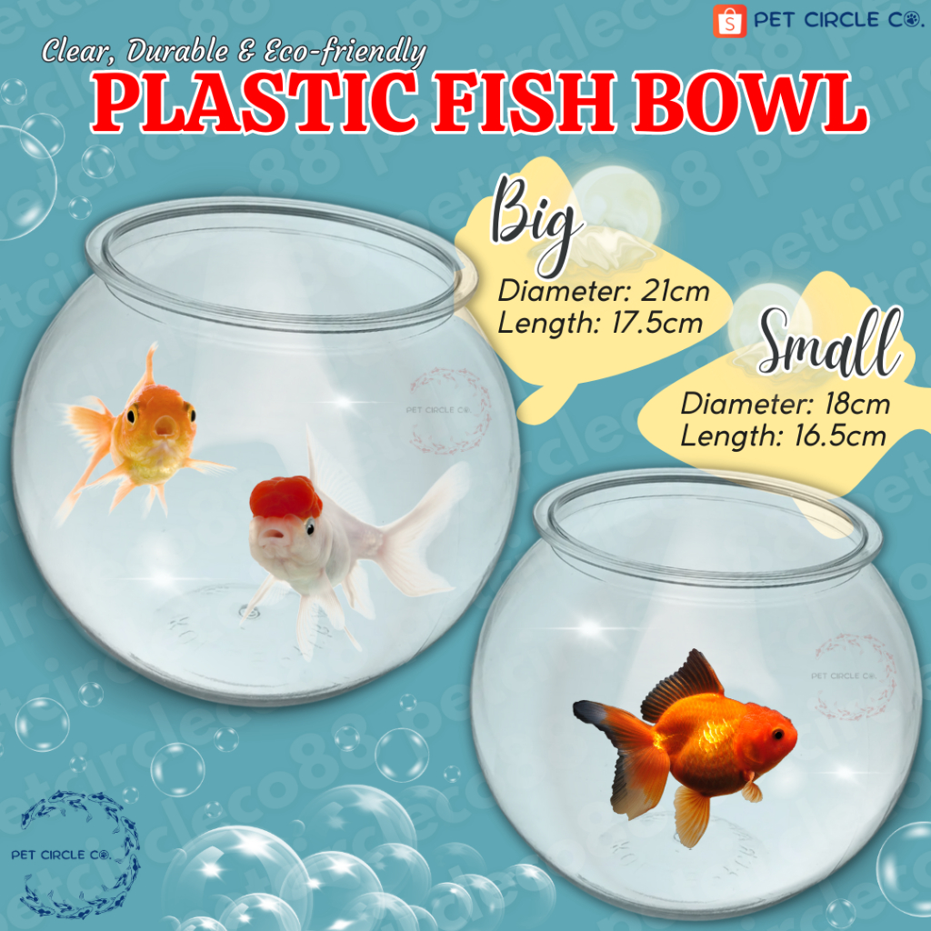 Plastic Fish Bowl Ball Shaped Fish Aquarium Small and Big | Shopee ...