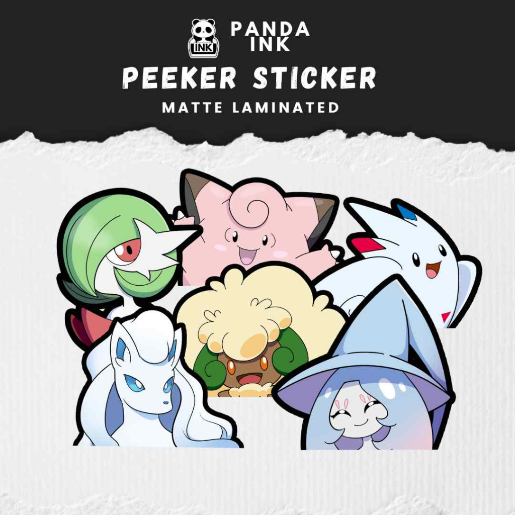 Pokemon Peeker Sticker Fairy Type Gardevoir Hatterene Whimsicott ...