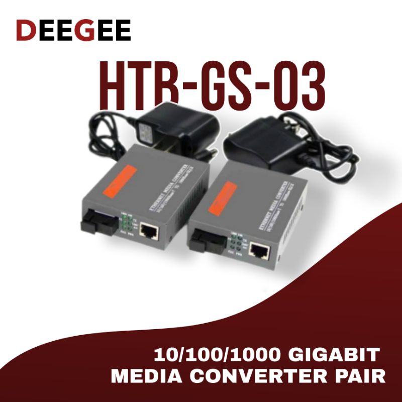 HTB-GS-03 A/B 1000Mbps Gigabit Fiber Optical Media Converter Single ...