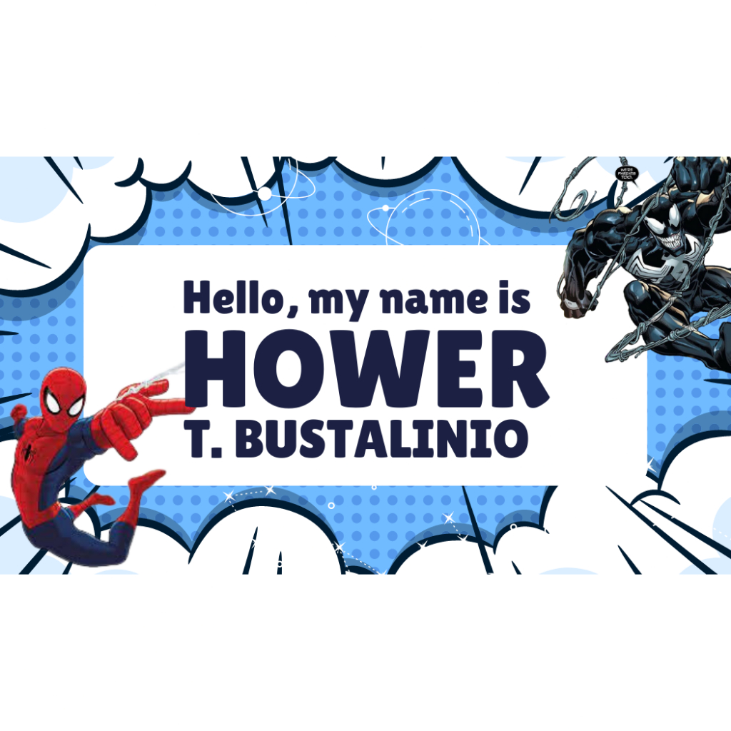 NAME TAG Laminated for school personalized for kids nametag colorful ...