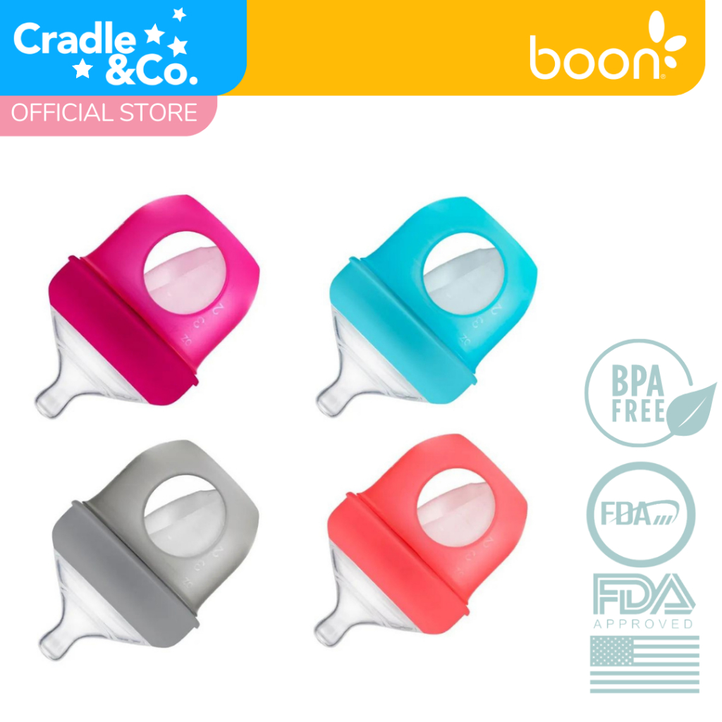 Boon NURSH Reusable Silicone Pouch Baby Bottle 4oz BPA-Free ...