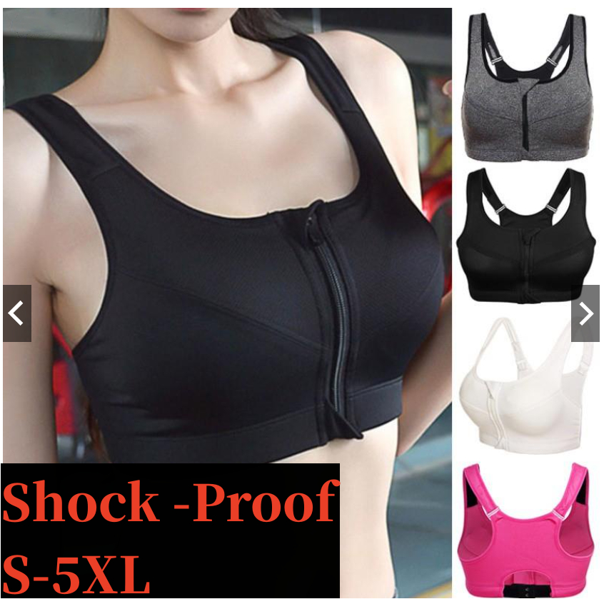 (Local Ship )Women Push Up Zip Front Sport Bra/ Yoga Bra /Sports ...