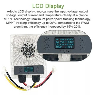 ELEJOY 600W MPPT Solar Charge Controller 10-30V STEP DOWN Voltage ...