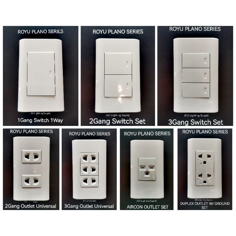 ROYU PLANO SERIES WIRING DEVICES SWITCHES & OUTLET | Shopee Philippines
