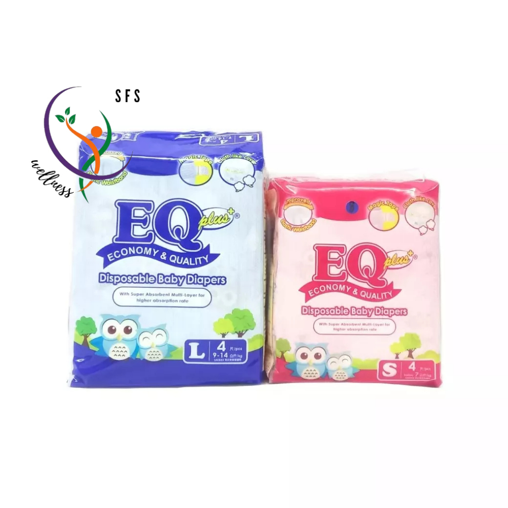 EQ Plus+® Disposable Baby Diaper (4s) | Shopee Philippines