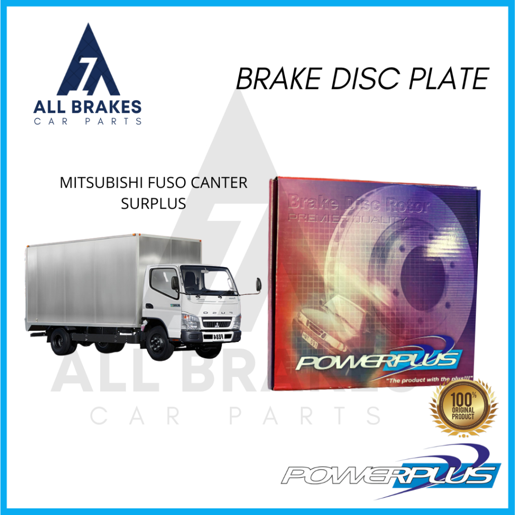 Powerplus Rotor Disc Brake Plate Front for Fuso CANTER SURPLUS (PRD ...