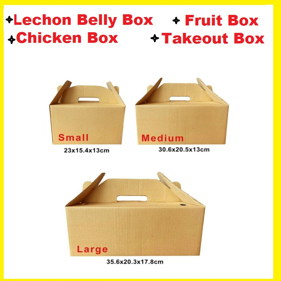 Lechon Belly Box / Chicken Box / Fruit Box Sold per 10 Pcs | Shopee ...