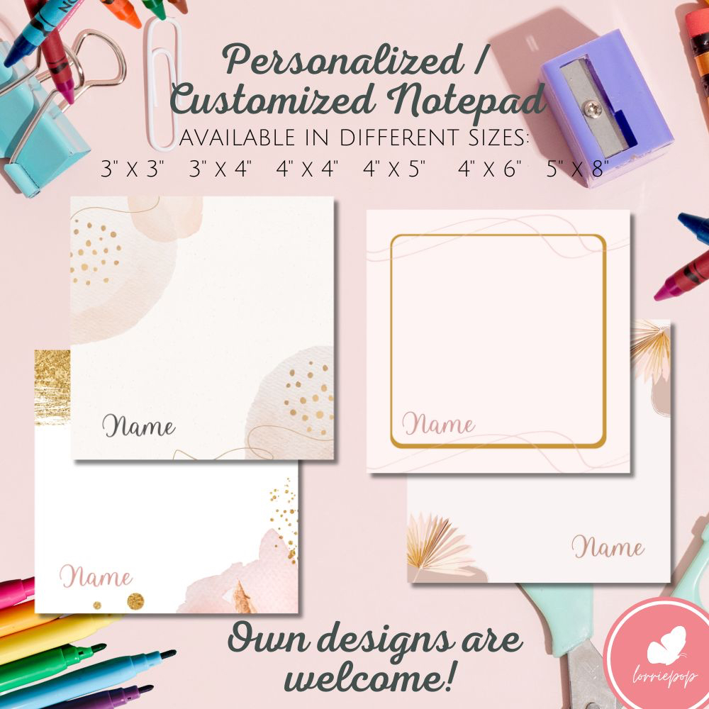 CUSTOMIZED / PERSONALIZED NOTEPAD MEMOPAD GIVEAWAY | Shopee Philippines