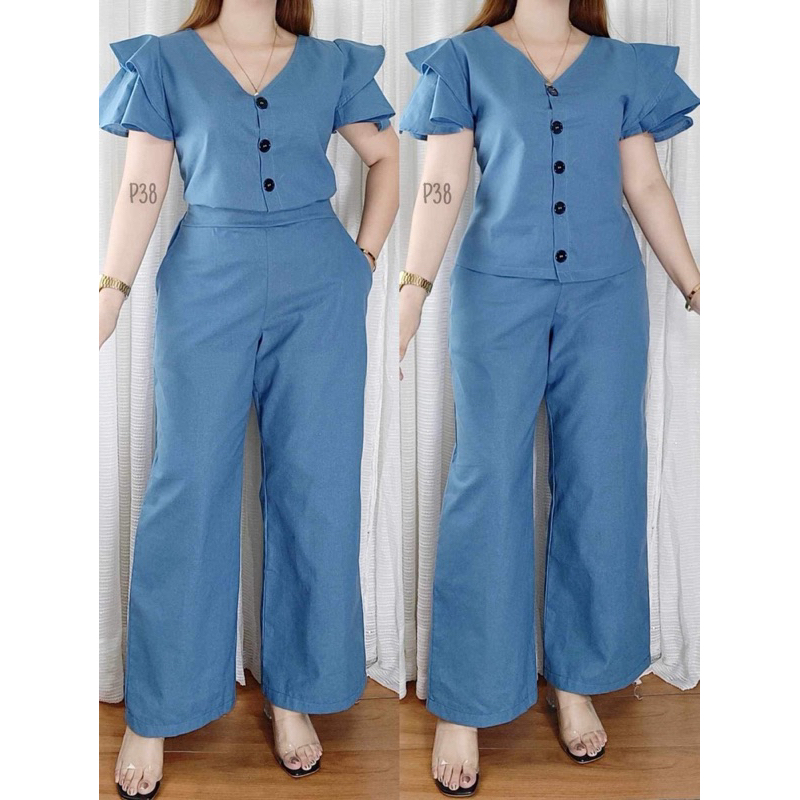 Ashlyn Plus Size Coords - L to XL - Women Terno - Top and Pants Coords ...