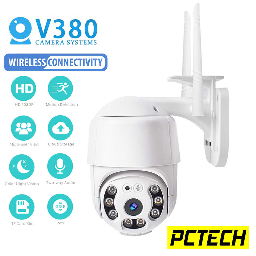 Popcorn V380 A8 1080P Security Camera WIFI Outdoor PTZ Speed Dome ...