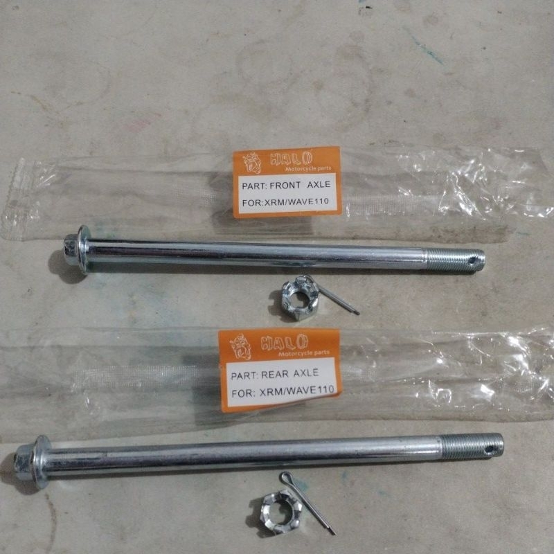XRM 110/WAVE 110 SWING ARM REAR AXLE FRONT WHEEL AXLE WITH NUT/LOCK ...