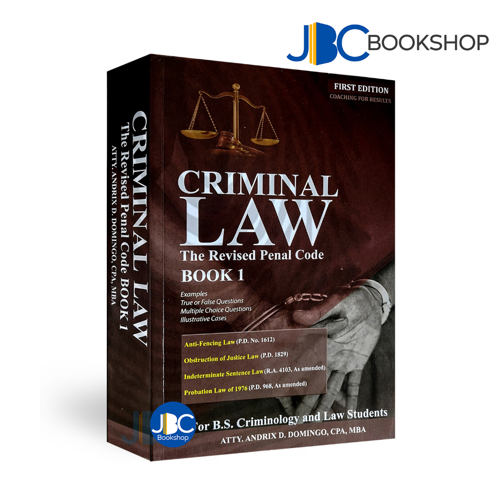 Criminal Law The Revised Penal Code Book 1 First Edition By Atty