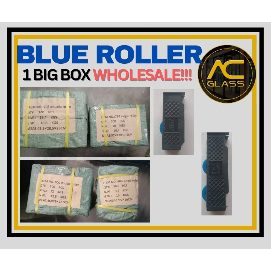 AC GLASS: BLUE ROLLER 1 BOX WHOLESALE!!! (798, 900, Double, Single ...