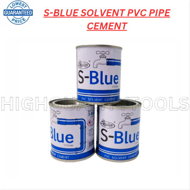 HIGH QUALITY TOOLS BLUE PVC PIPE CEMENT SOLVENT/SOLVENT CEMENT 1/12 ...