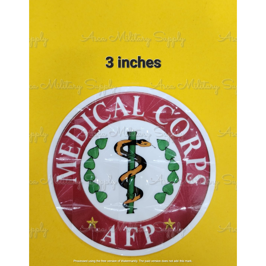 Car Sticker Waterproof Med Corps Design Matte 3D | Shopee Philippines