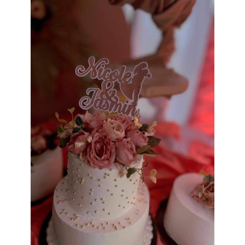 Customized Cake Topper Glittered/ Metallic Cardstock | Shopee Philippines