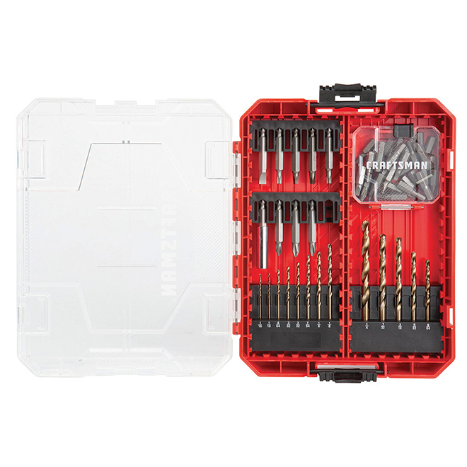 Craftsman Drill and Drive Bit Set - 53 Pieces - Shock-Resistant Steel ...