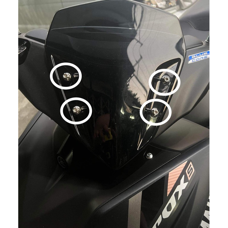 HENG VISOR BOLT FOR AEROX V1 & V2 (4pcs) CNC TITANIUM | Shopee Philippines