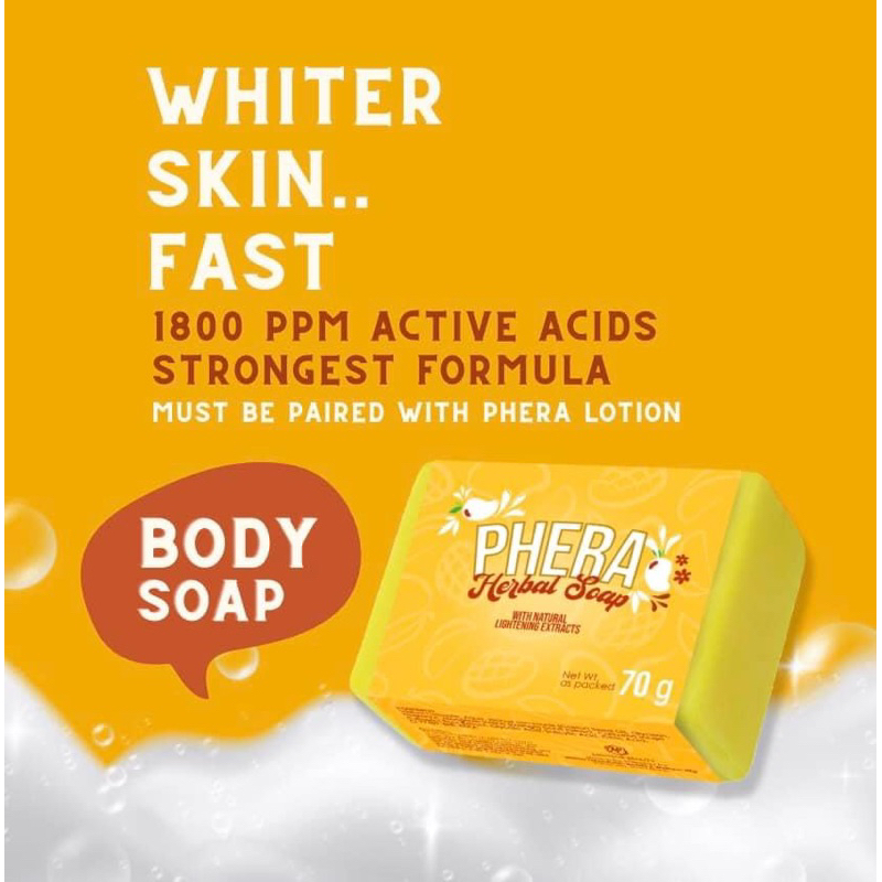 PHERA Herbal Whitening Body Soap (3 BARS) | Shopee Philippines