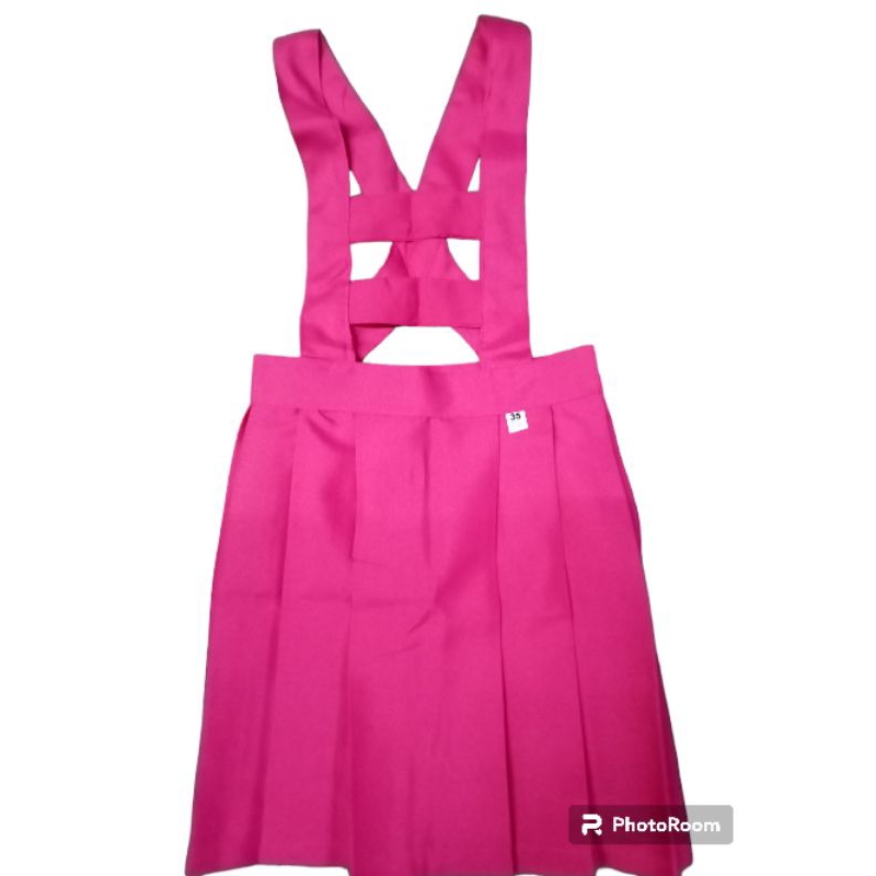 palda pink school uniform back pleats katrina | Shopee Philippines