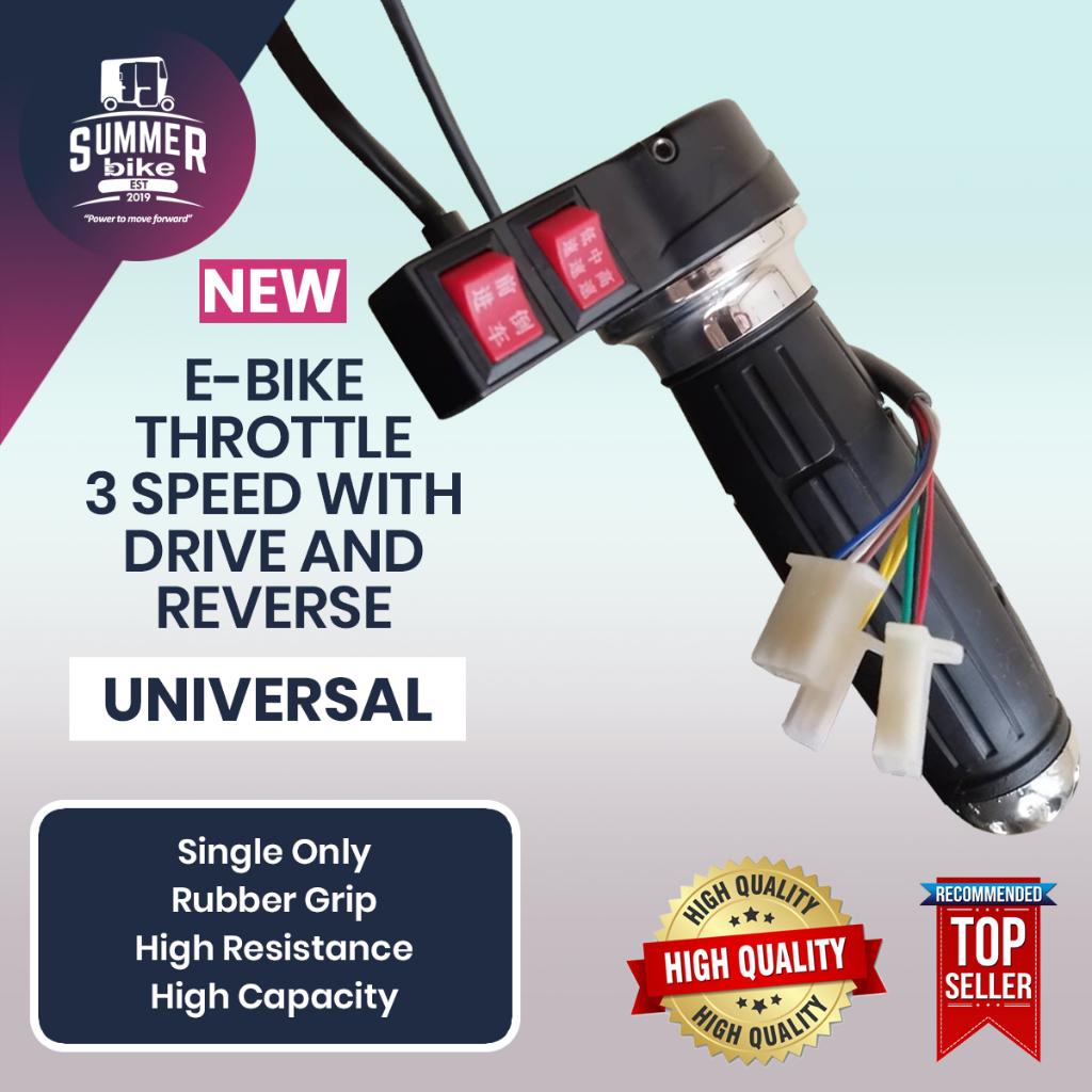 Ebike Throttle 3 speed with drive and reverse 3 speed push button ...