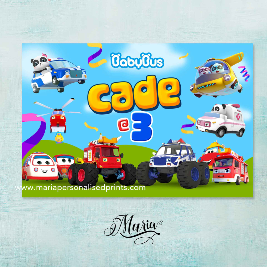 Babybus Birthday banner Backdrop | Shopee Philippines