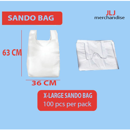 Plastic sando bag white ultra thick 100pcs per pack | Shopee Philippines