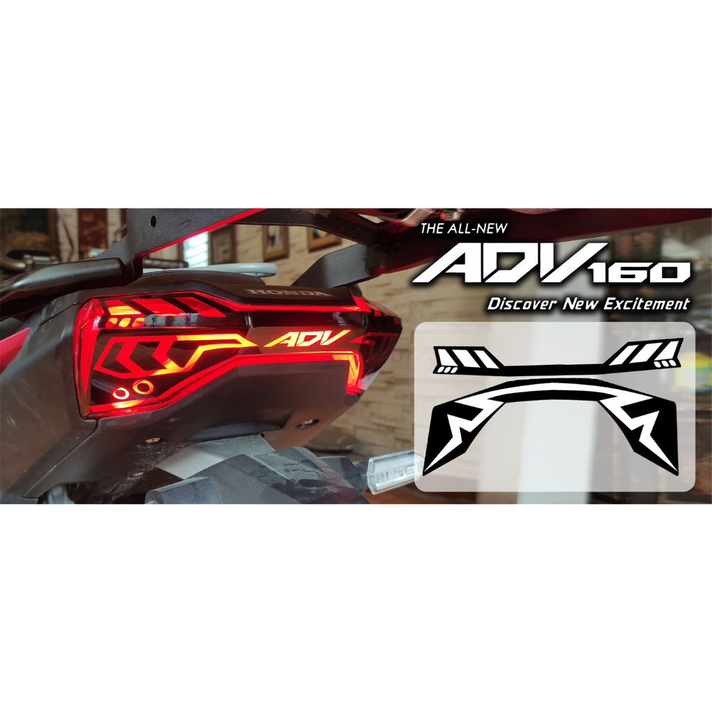 Honda ADV 160 Tail Light Design sticker ZigZag design | Shopee Philippines