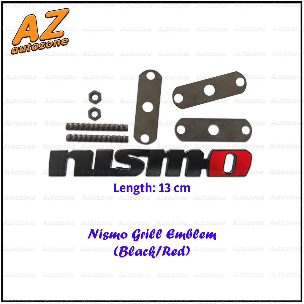 NISMO LOGO Emblem Badge for Nismo Car's Front Grill (Black/Red ...