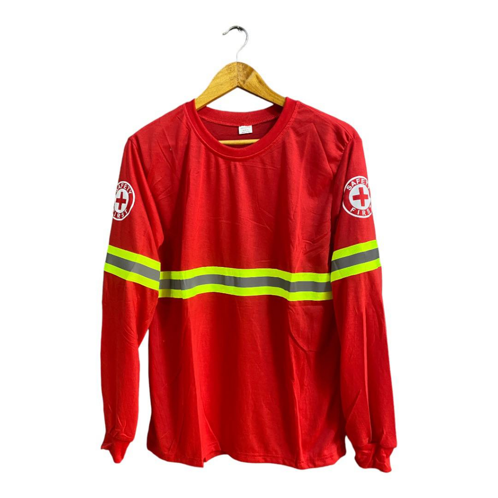 Long sleeve reflector construction with two side print safety first ...