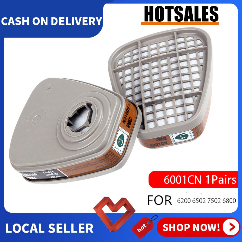 3M Organic 6001CN Vapor Respirator Filter Cartridge For 6200 7502 6800 ...